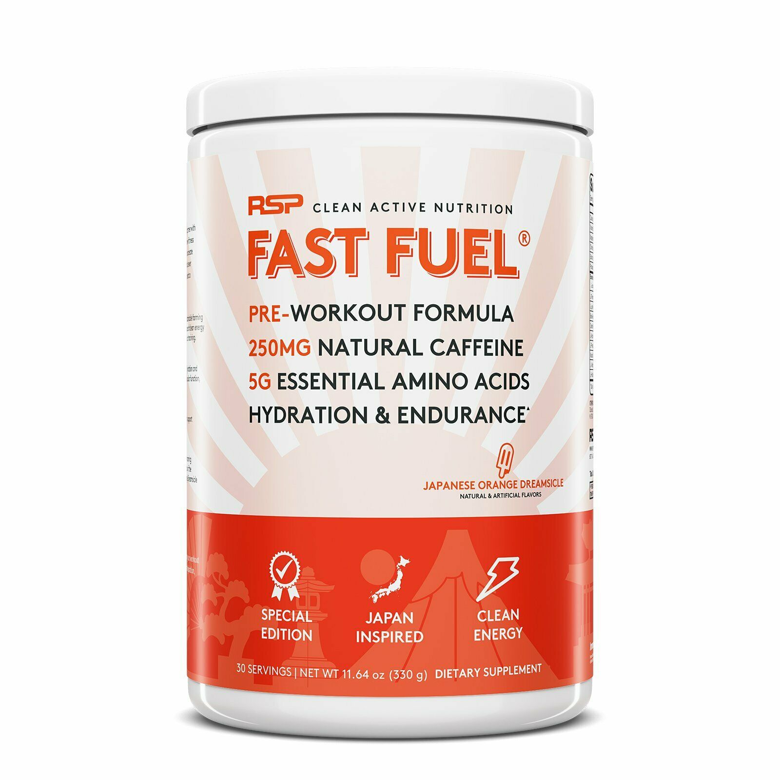 Rsp Clean Active Nutrition Fast Fuel Pre-Workout Formula-30Serv-330G ...